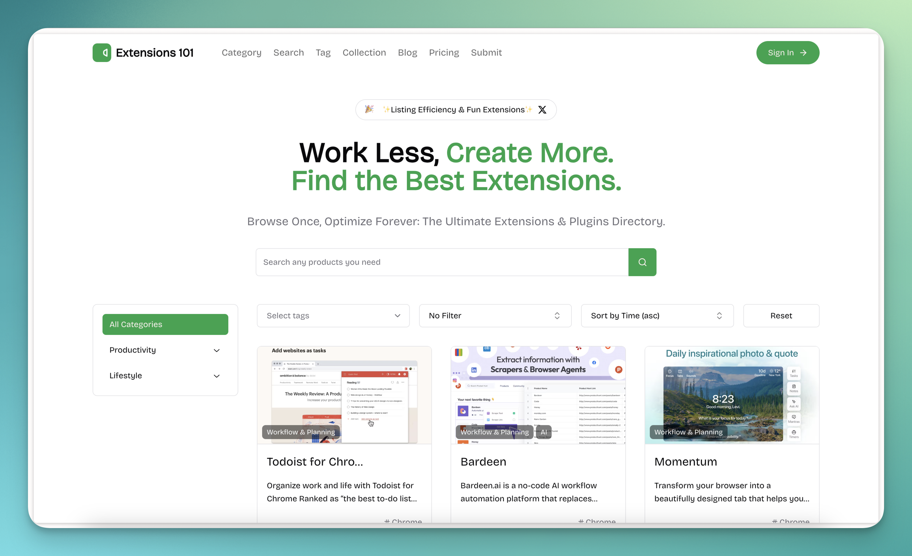 Extensions 101 - Find the best extensions.